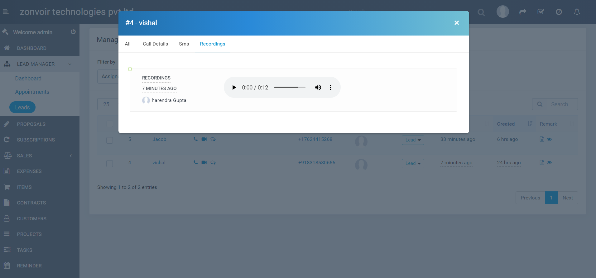 Lead Manager Module for Perfex CRM by zonvoir | CodeCanyon